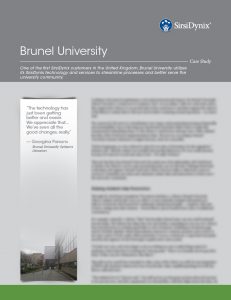 Brunel University Expands Library Services with SirsiDynix Symphony ...
